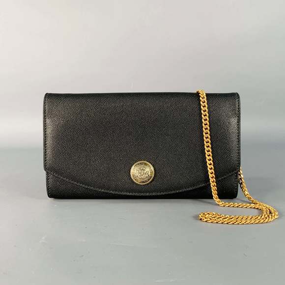 Balmain | Accessories | Balmain One Black Gold Chain Link Pebble Grain ...